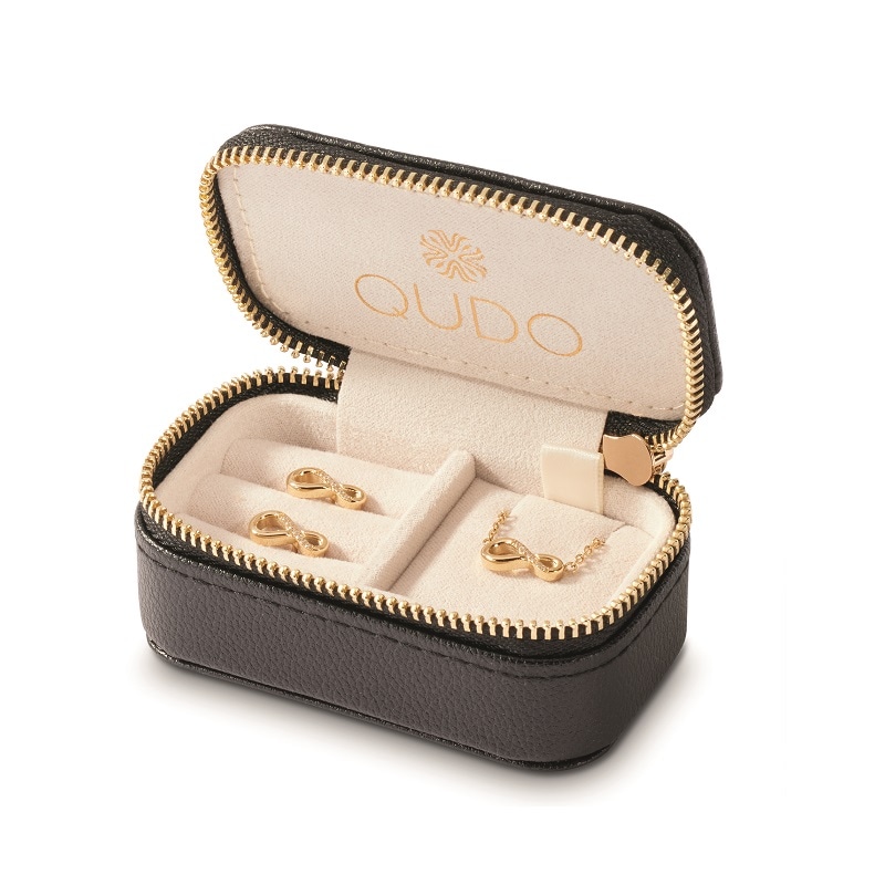 QUDO ETERNA Necklace and Ear Studs Gift Set – GOLD｜EVA SKY SHOP