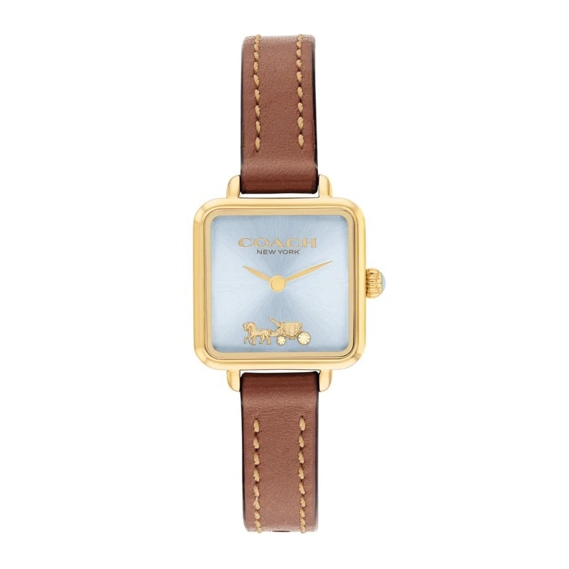 COACH CASS Leather Watch-Brown｜EVA SKY SHOP